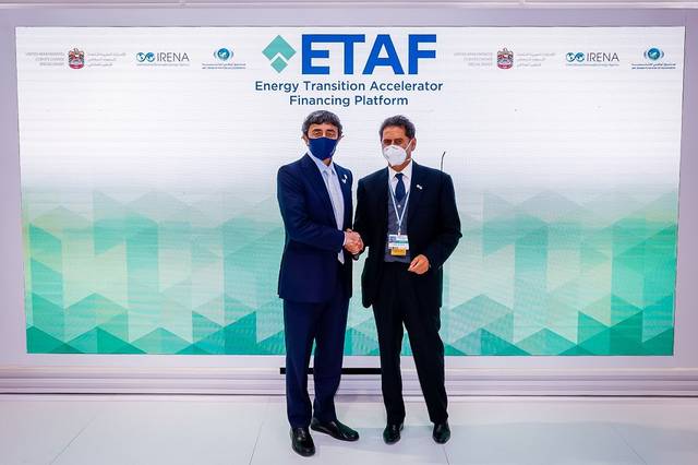 UAE, IRENA launch $1bn Energy Transition Accelerator Financing platform ...